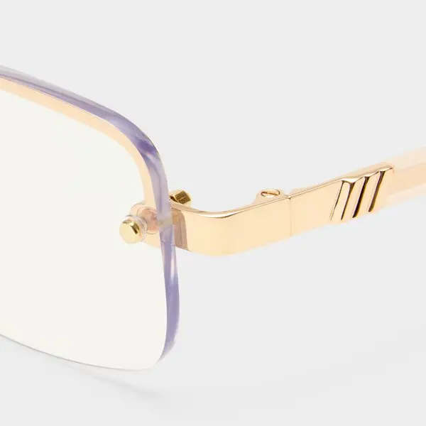 Le Specs Enigmatic Semi-rimless Sunglasses - Gold