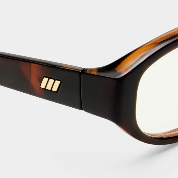 Le Specs Don't Cha Blue Light Oval Sunglasses - Tort