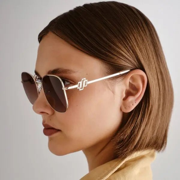 Le Specs Metamorphosis Sunglasses - Bright Gold Brown