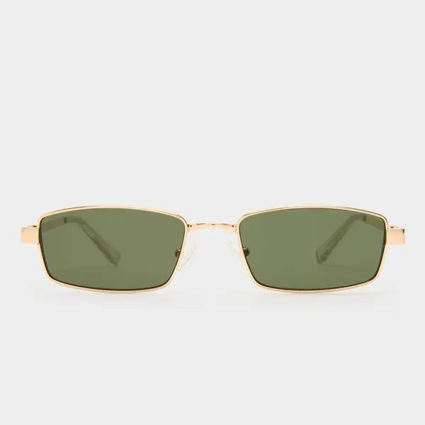 Le Specs Bizarro Bright Gold Clear Sunglasses - Bright Gold And Clear