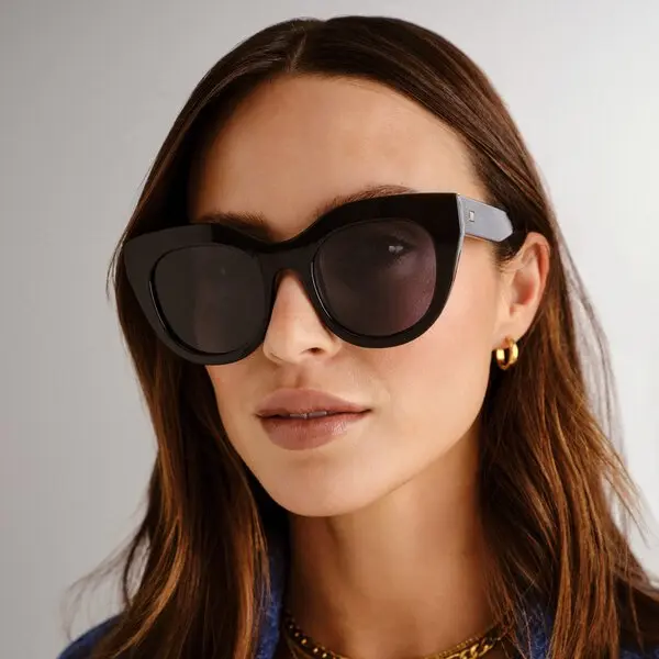Le Specs Air Heart Sunglasses - Black