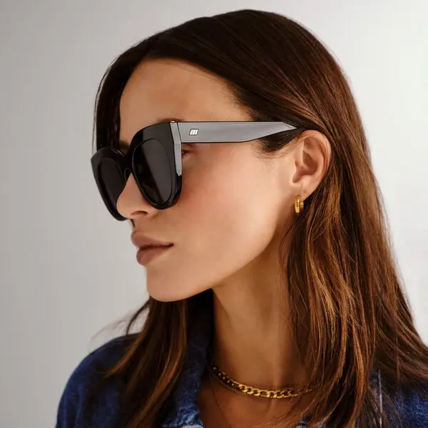 Le Specs Air Heart Sunglasses - Black