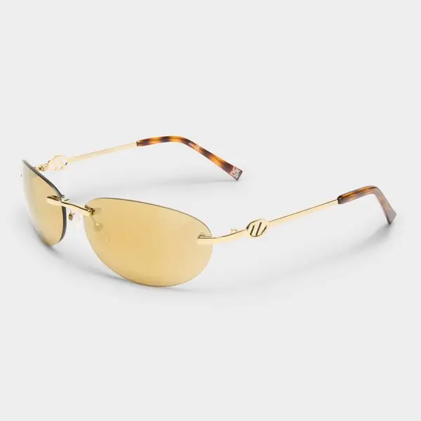 Le Specs Slinky Rimless Sunglasses