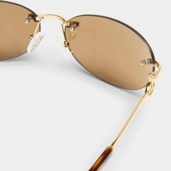 Le Specs Slinky Rimless Sunglasses