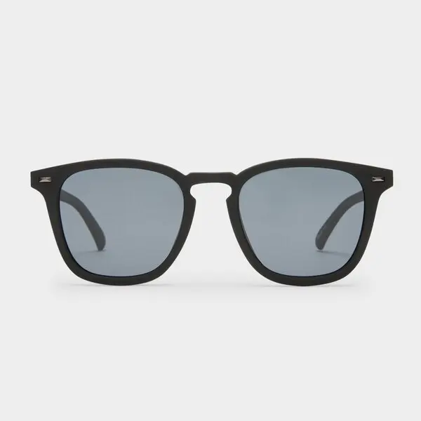 Le Specs No Biggie Polarized Sunglasses - Black Rubber