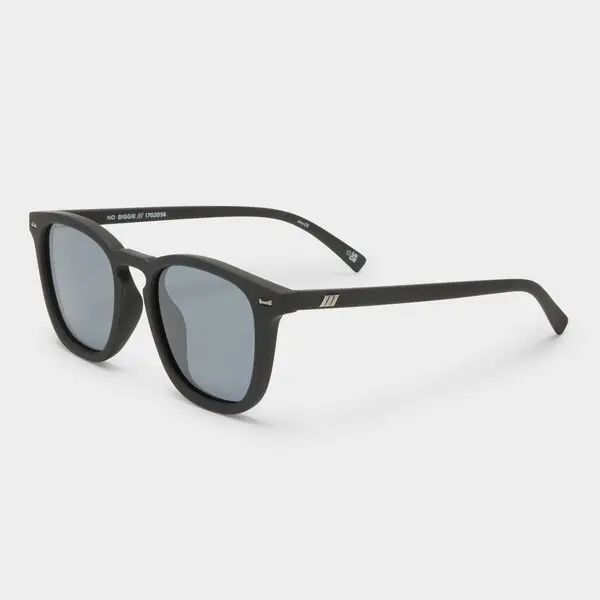 Le Specs No Biggie Polarized Sunglasses - Black Rubber