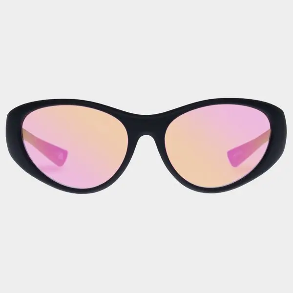 Le Specs Dotcom Sunglasses - Matte Black Pink