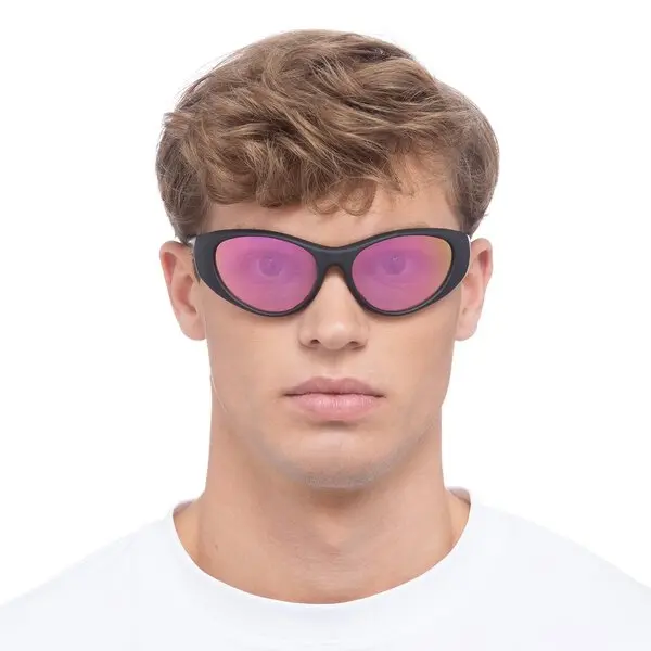 Le Specs Dotcom Sunglasses - Matte Black Pink