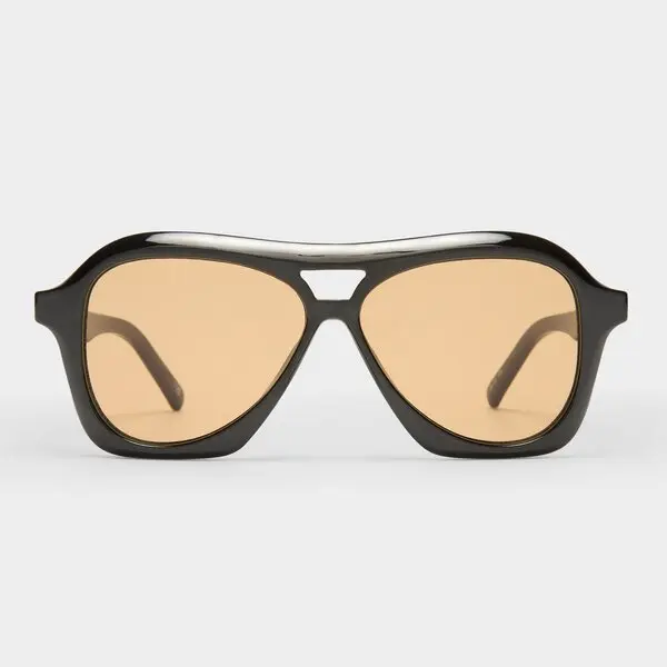 Le Specs Drizzle Aviator Sunglasses - Black-light Brown