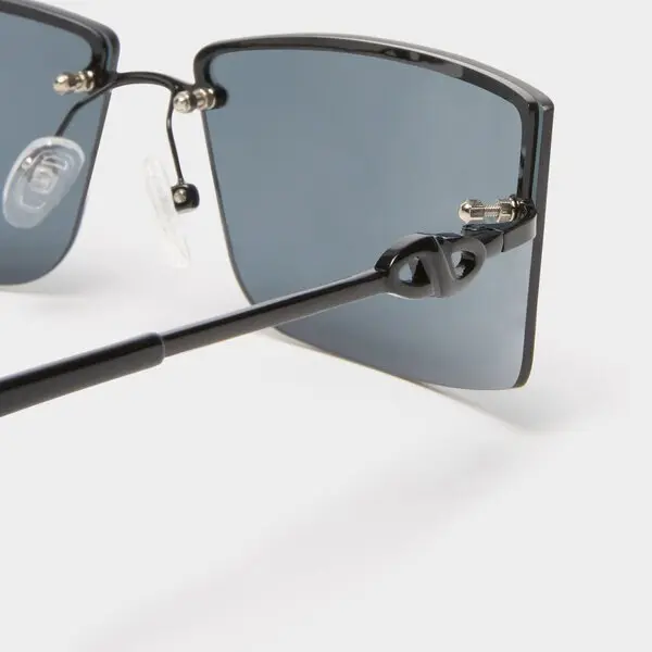 Le Specs Rectangle Sunglasses - Black