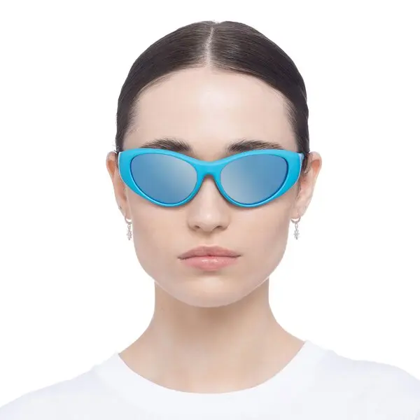 Le Specs Dotcom Sunglasses - Matte Cyan