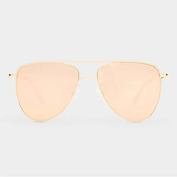 Le Specs The Duke | Mirror - Gold Peach