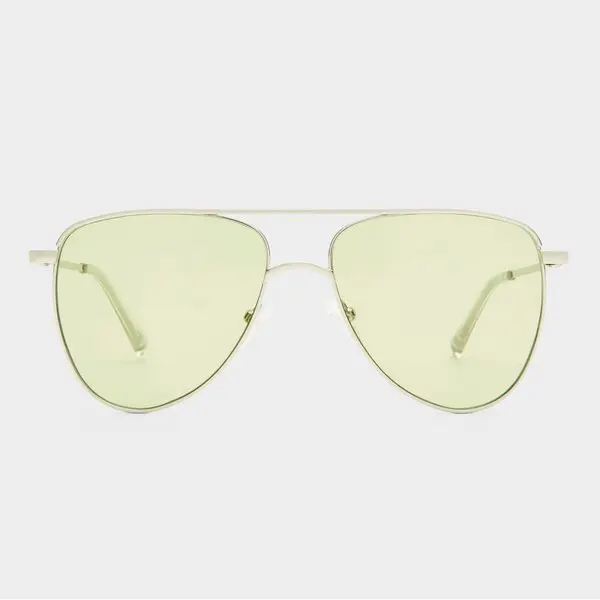 Le Specs The Duke Aviator Sunglasses - Silver
