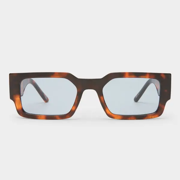 Le Specs Contemplation Rectangle Sunglasses - Super Dark Tort