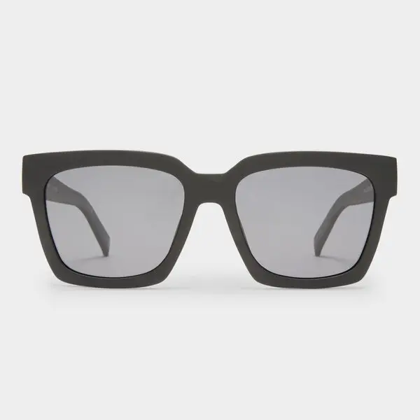 Le Specs Weekend Riot Polarized Sunglasses - Matte Black