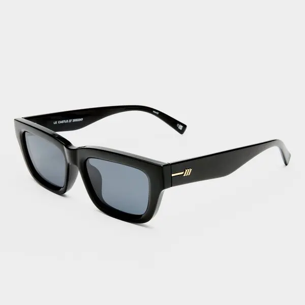 Le Specs Rectangle Frame Sunglasses - Black
