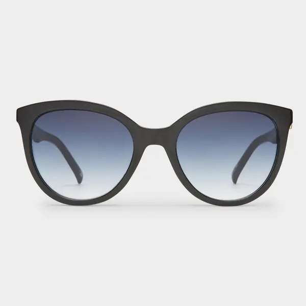 Le Specs The Muse Round Frame Sunglasses - Black