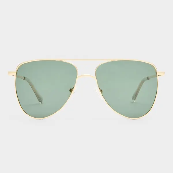 Le Specs The Duke Aviator Sunglasses - Gold