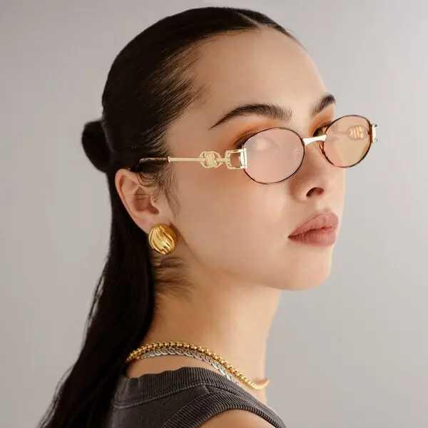 Le Specs The Forbidden Oval Sunglasses - Bright Gold