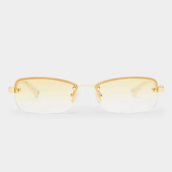 Le Specs Enigmatic Sunglasses - Gold And Ivory
