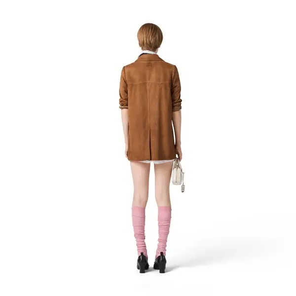 Miu Miu Waxed Suede Coat