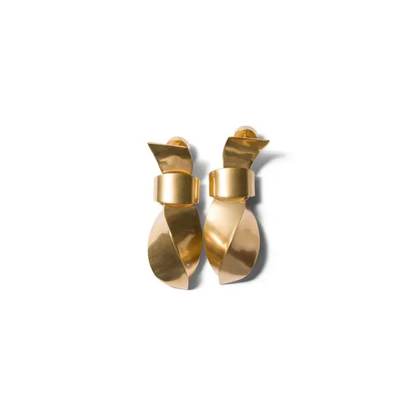 Miu Miu Metal Earrings - Gold/vintage