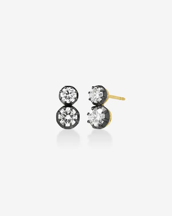 Ring Concierge Georgian Lab Diamond Duo Stud Earrings - One-color