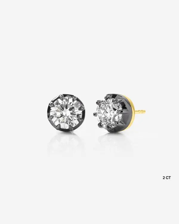 Ring Concierge Georgian Lab Diamond Stud Earrings - One-color