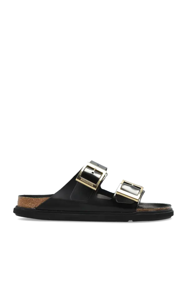 BIRKENSTOCK Arizona Buckle Slides - Black
