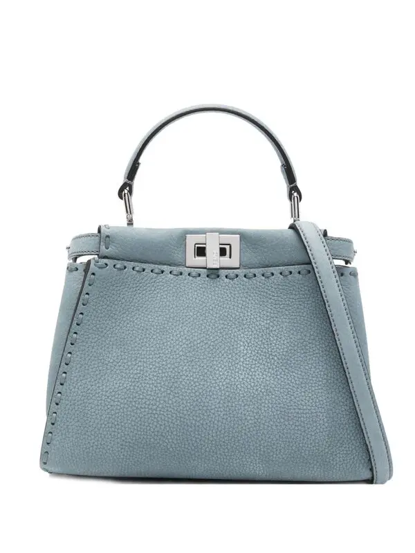 Fendi Peekaboo Mini Leather Handbag
