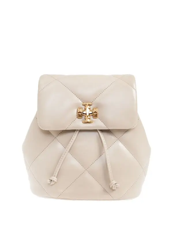 Tory Burch Kira Diamond Small Leather Backpack - White
