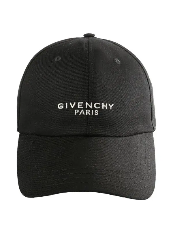 Givenchy Logo Cotton Baseball Cap - Black
