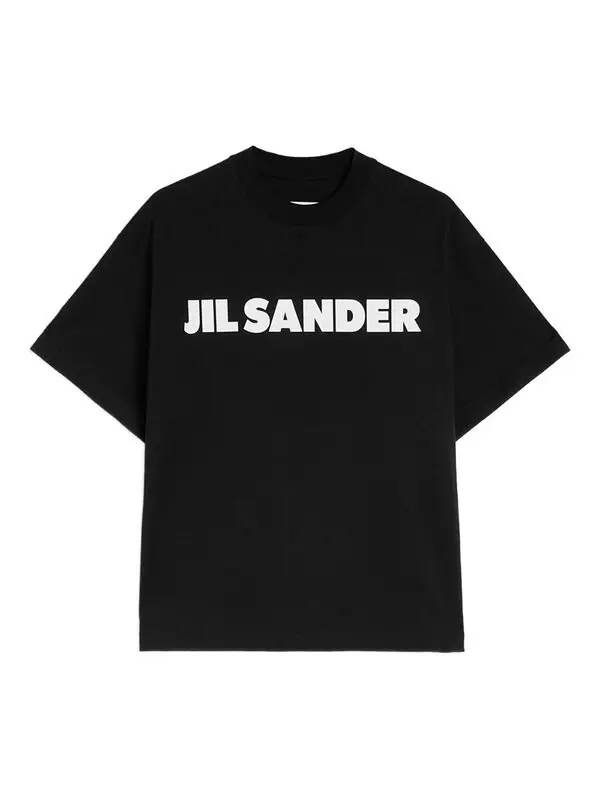 JIL SANDER Logo Cotton T-shirt - Black