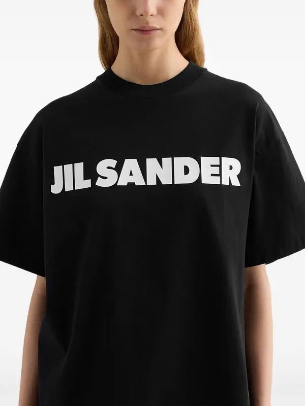 JIL SANDER Logo Cotton T-shirt - Black