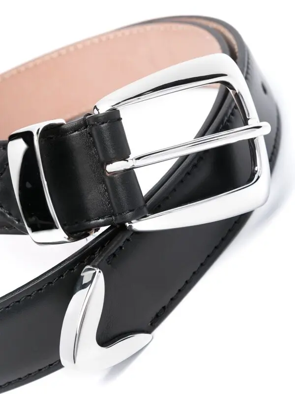 Khaite Benny Leather Belt - Black