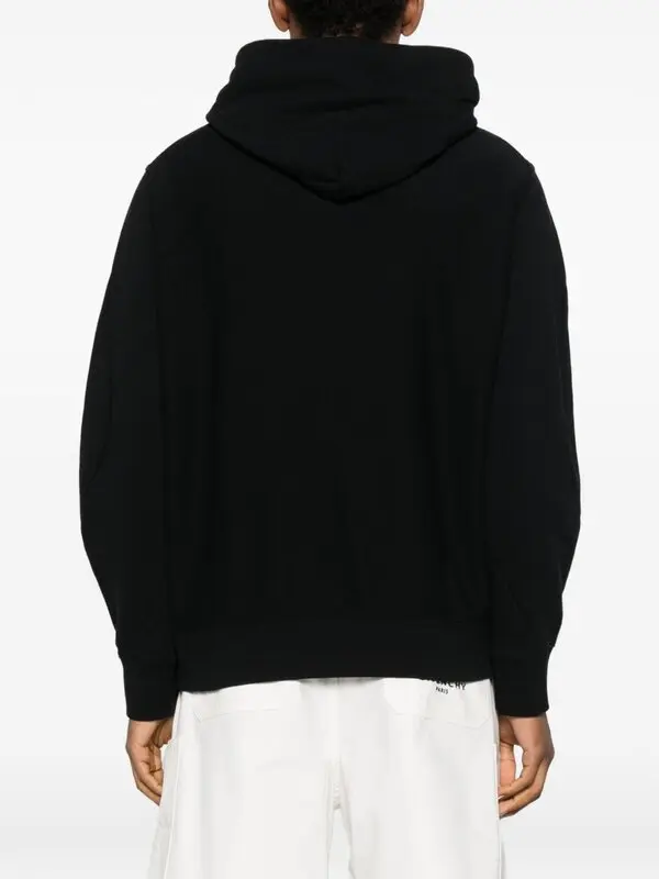 Givenchy Logo Cotton Hoodie - Black