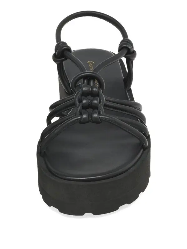 GIANVITO ROSSI Hebe Leather Sandals - Black