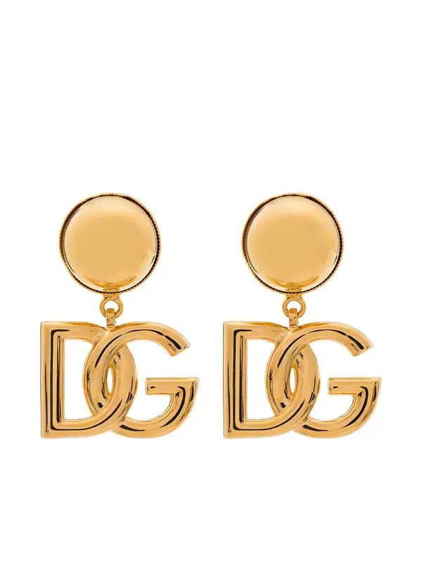 Dolce & Gabbana Dg Logo Clip-on Earrings - Gold