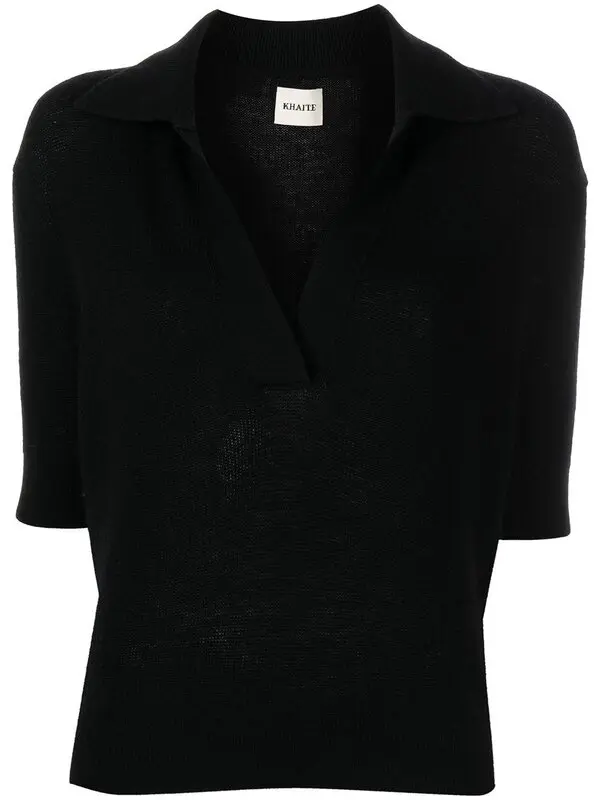Khaite Shrunken Cashmere Polo Shirt