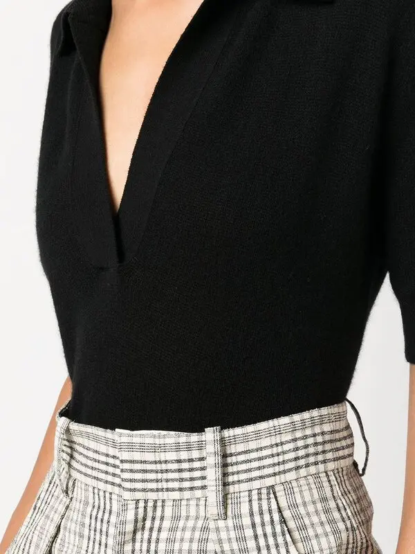 Khaite Shrunken Cashmere Polo Shirt