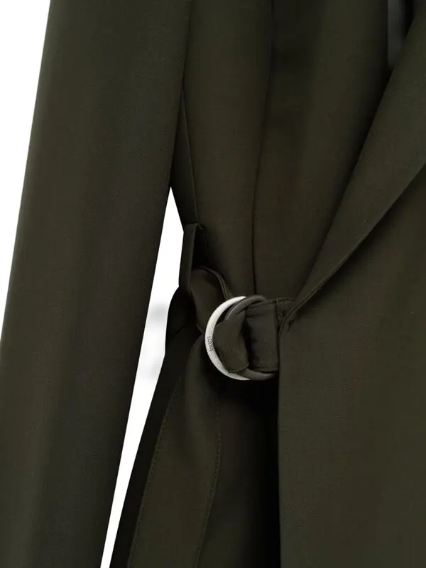 Loewe Wool Draped Blazer Jacket - Green