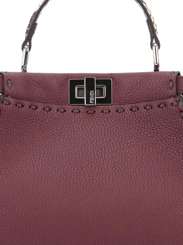 Fendi Peekaboo Mini Leather Handbag