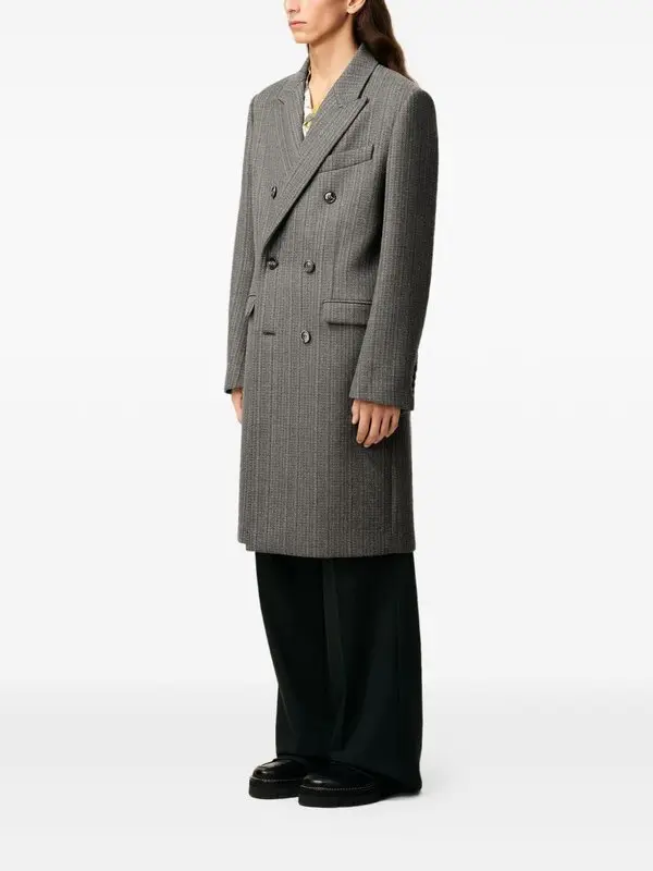 AMI Paris Wool Coat - Grey