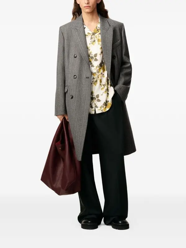 AMI Paris Wool Coat - Grey