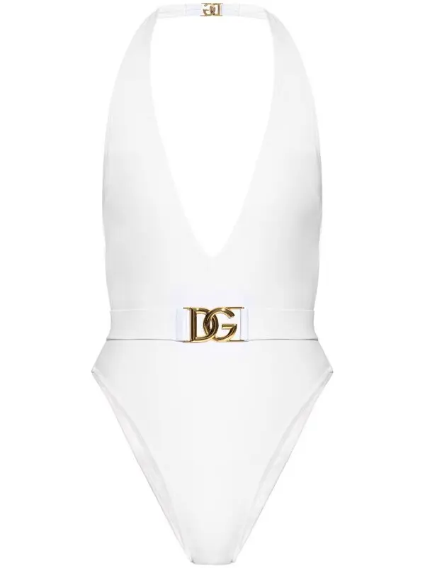 Dolce & Gabbana Stretch Swimsuit - White
