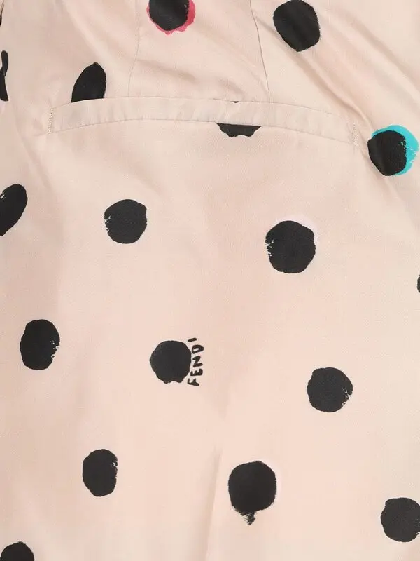 Fendi Silk Polka Dot Shorts - White