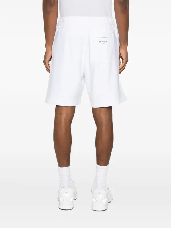 Givenchy Logo Cotton Shorts - White