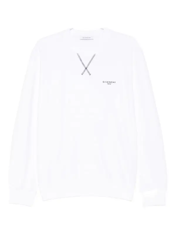 Givenchy Logo Cotton Hoodie - White