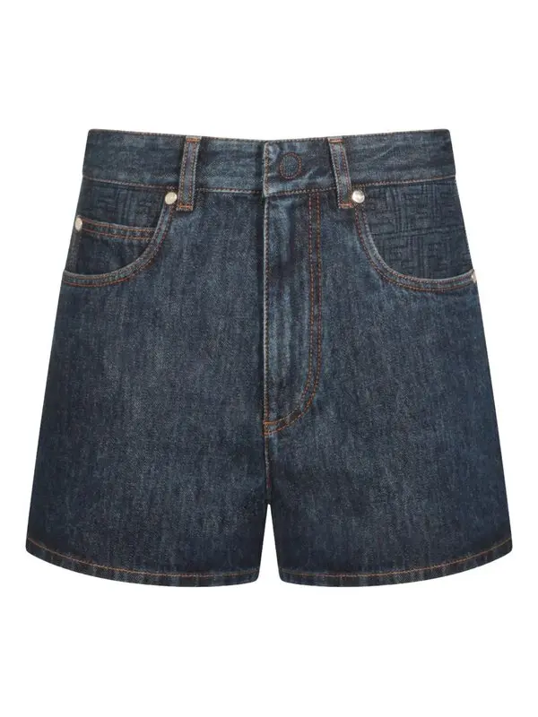 Fendi Denim Cotton Shorts
