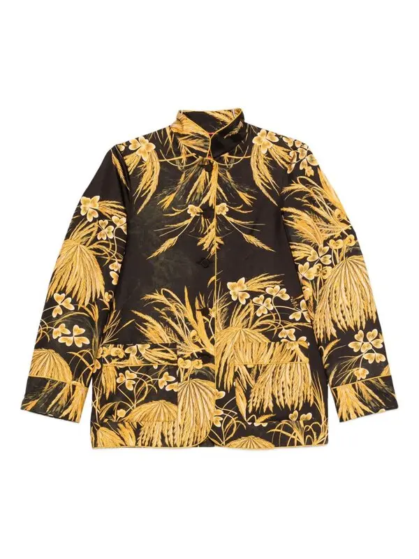 F.R.S FOR RESTLESS SLEEPERS Printed Silk Shirt - Yellow